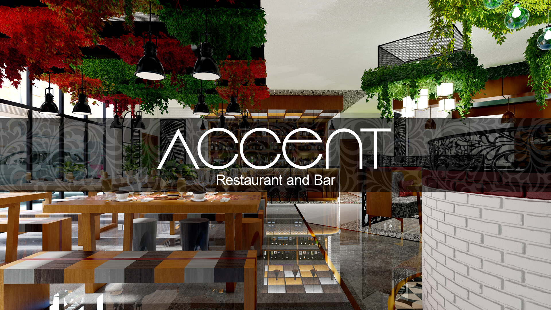 ArtStation - Accent restaurant and bar interior design and visualisation