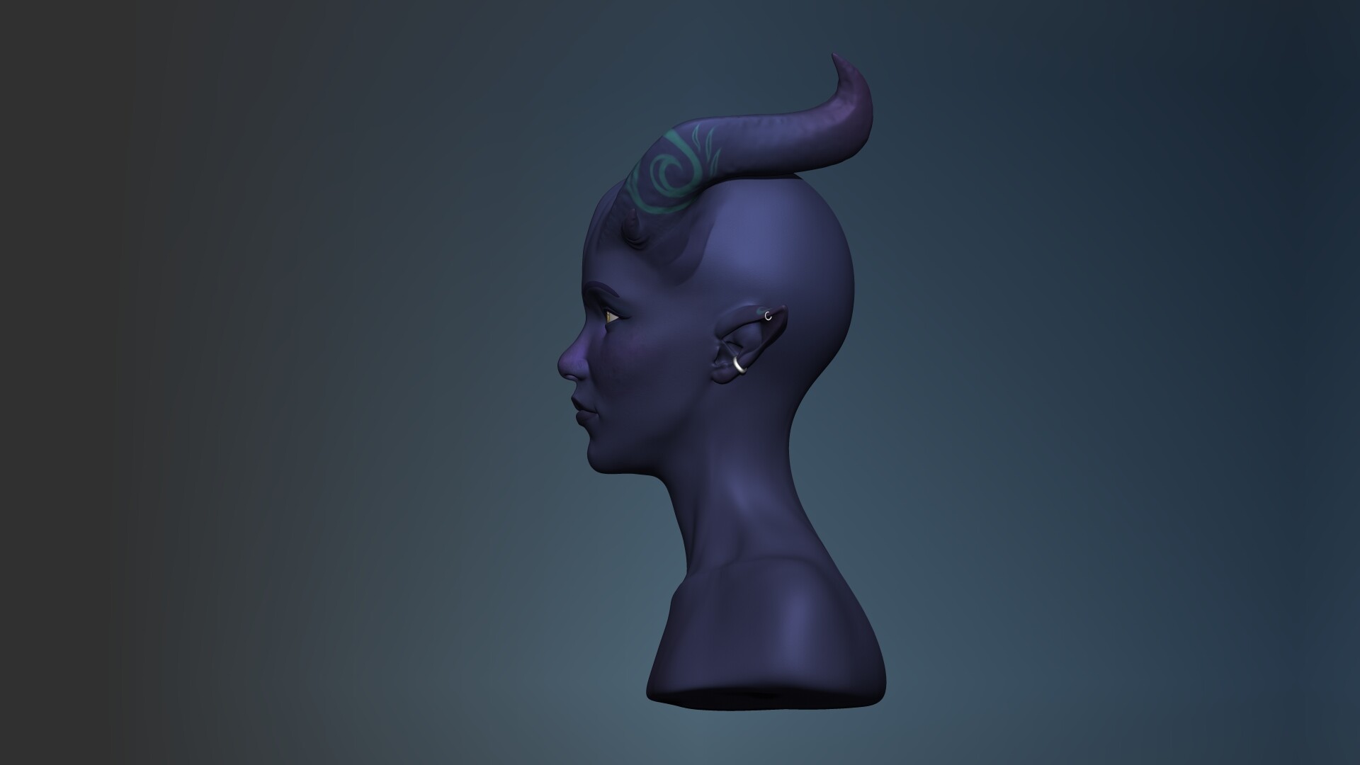 ArtStation - Tiefling Head Sculpt
