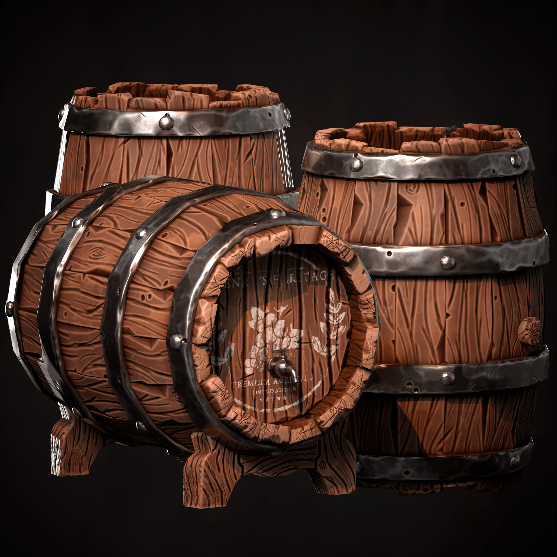 ArtStation - Stylized Barrel - "Henry's Heritage"