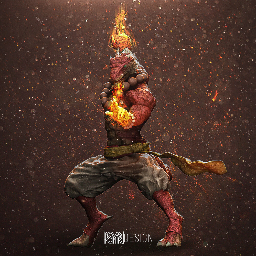 ArtStation - Elemental Lizard - FIRE