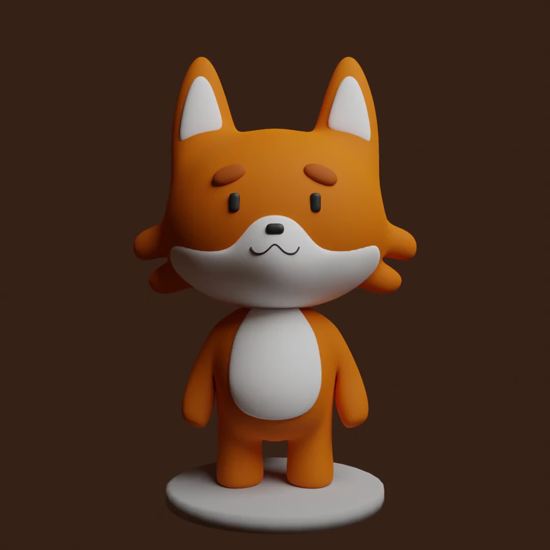 ArtStation - 3D Foxy Character Model with Blender 3D