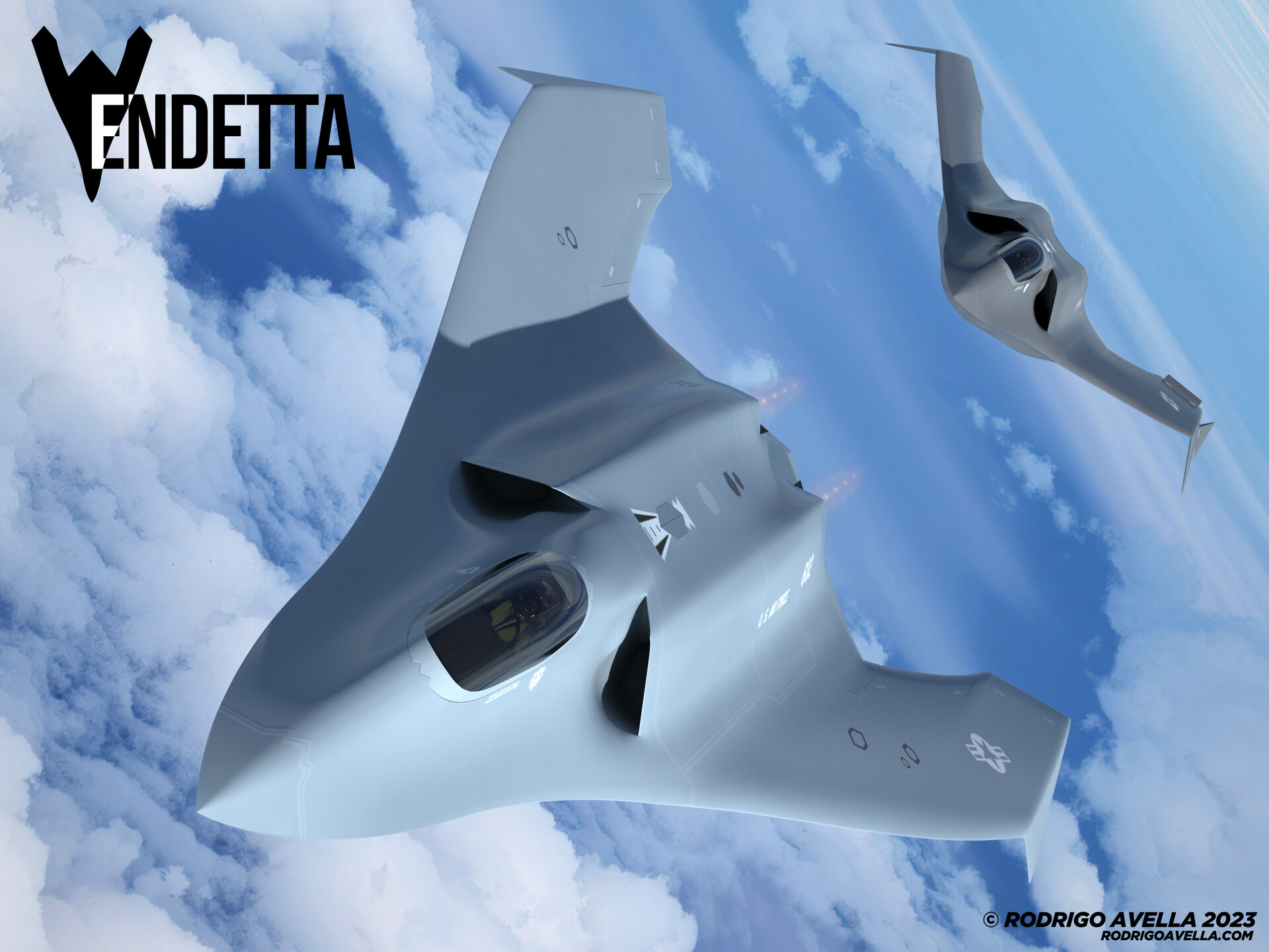 Rodrigo Avella - Vendetta - Sixth generation fighter concept