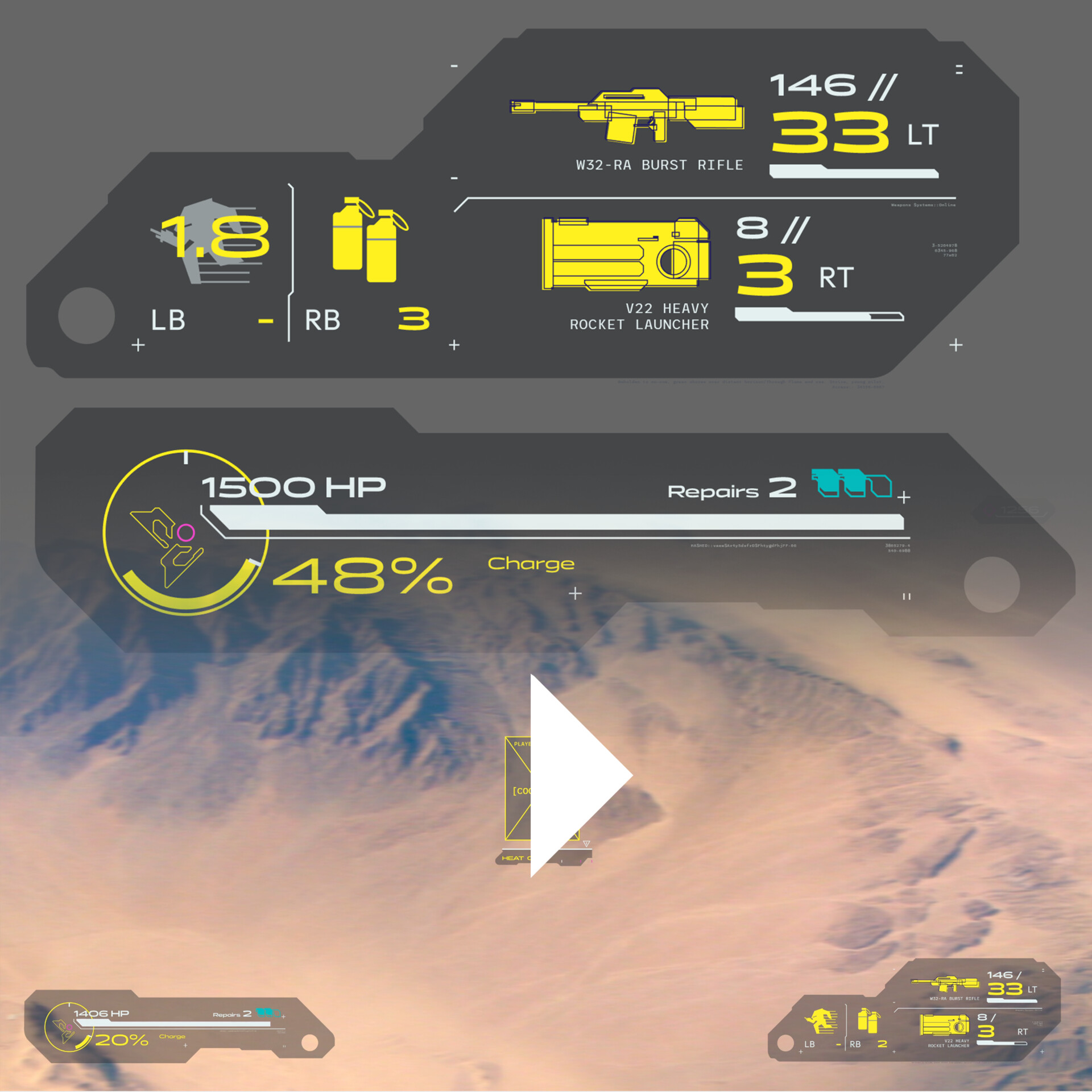 ArtStation - Mech game HUD animations