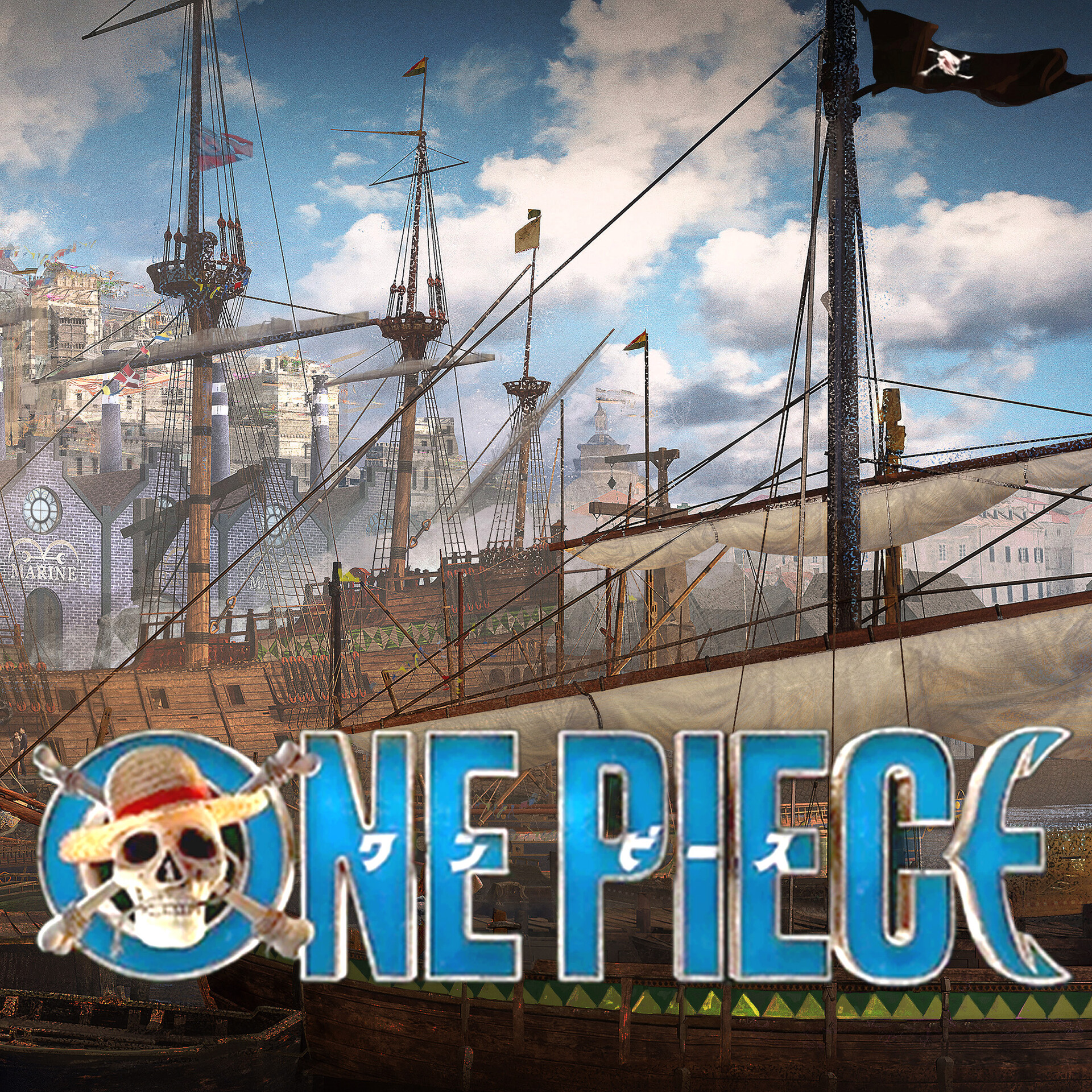 ArtStation - One Piece, Shelltown Harbour