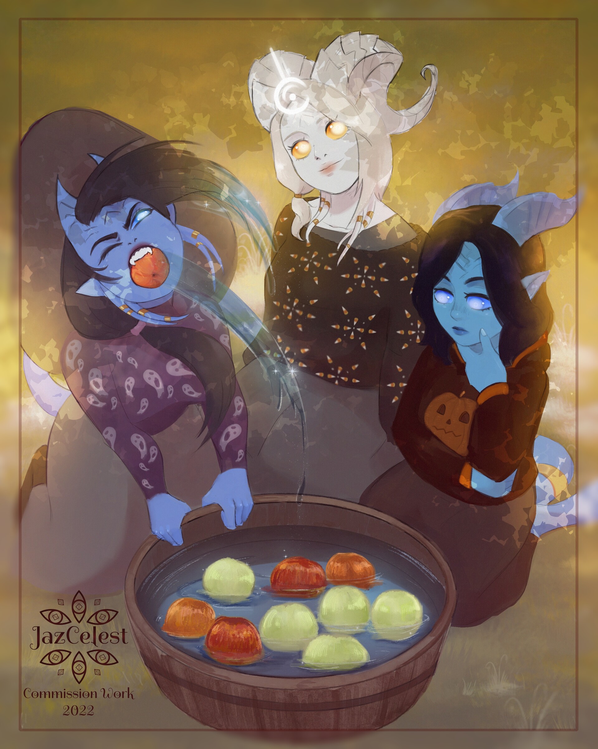 ArtStation - Draenei's "Happy Hallow's end" Commision
