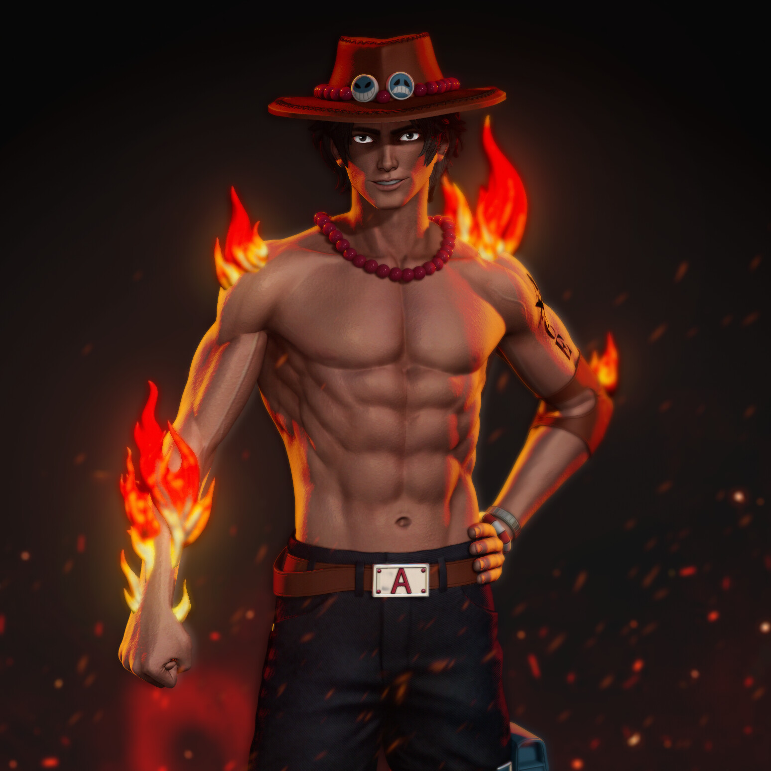 ArtStation - Portgas D Ace Statue