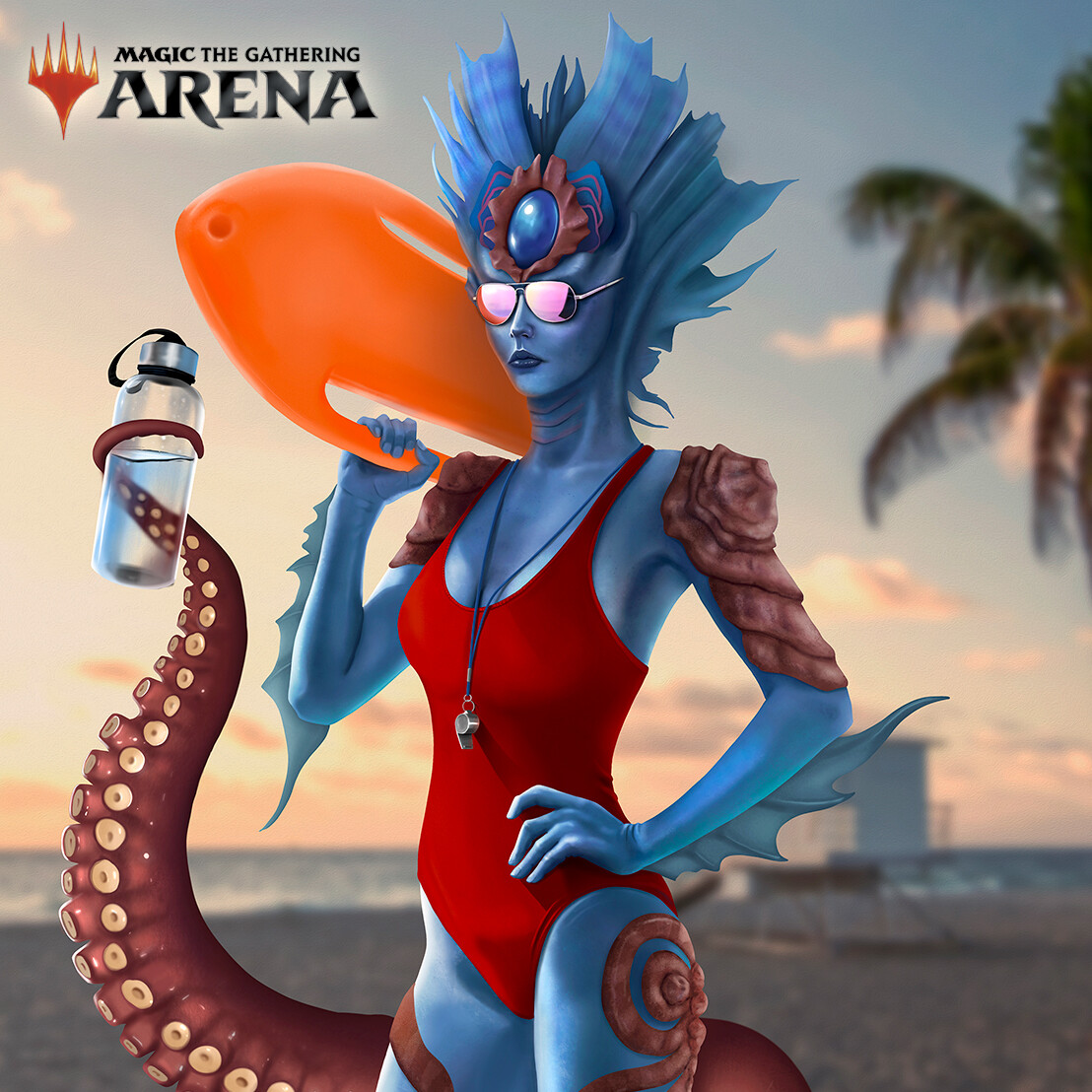 ArtStation - Magic: The Gathering - Kiora (Arena Lifeguard Avatar)