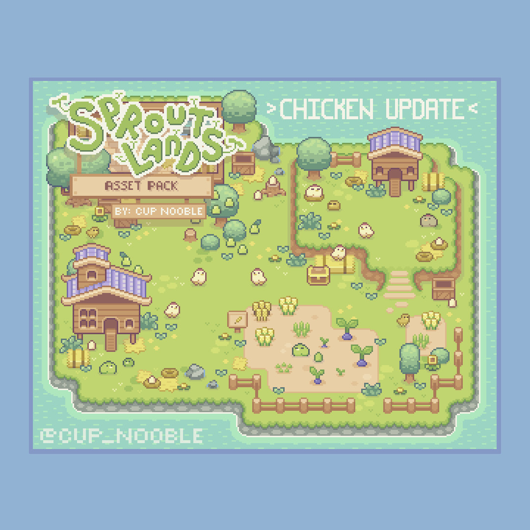 ArtStation - Pixel Chickens ...🍀🐥🌿 🍃💫...