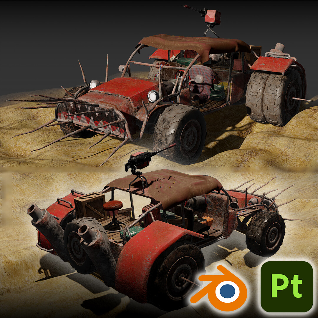 ArtStation - Post-apocalyptic Dune Buggy