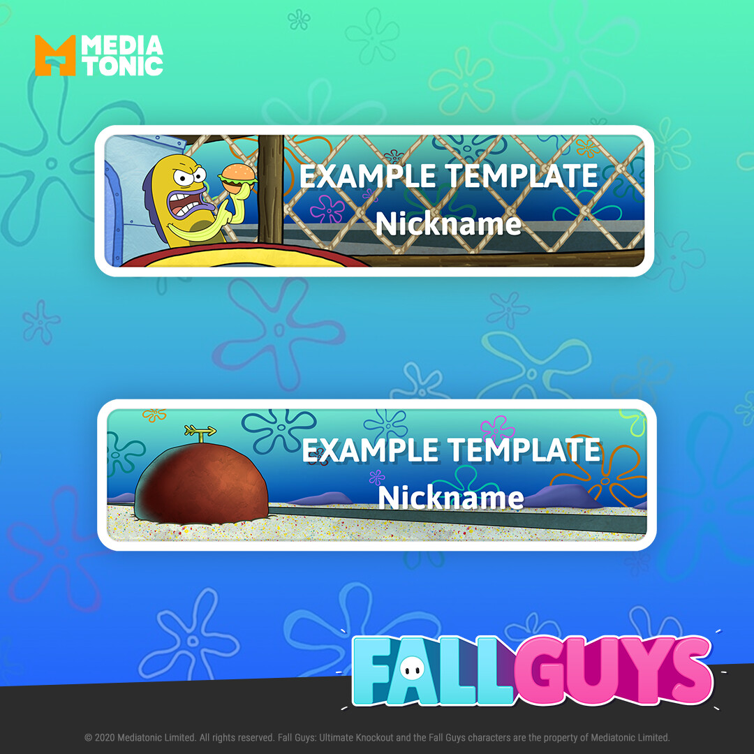 ArtStation - Fall Guys - SpongeBob SquarePants Nameplates