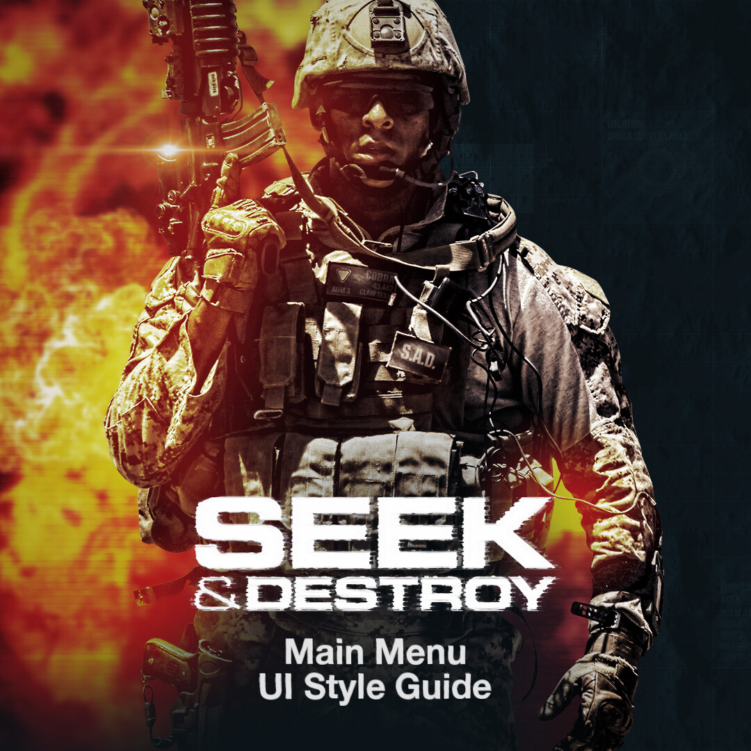 ArtStation - Seek&Destroy Main Menu UI Style Guide
