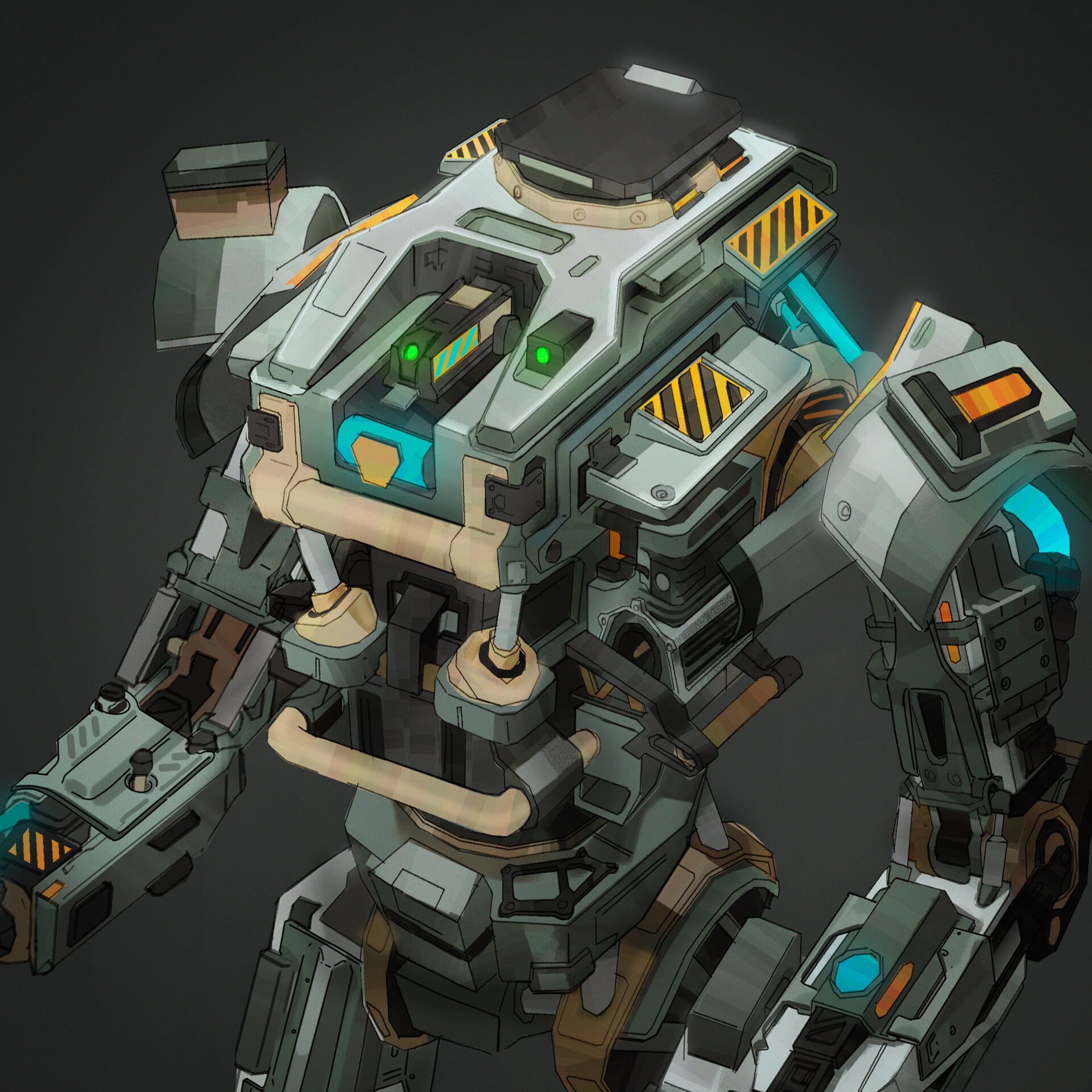 ArtStation - Exo-Cargo Mech Concept