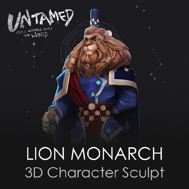 Estelle Lamy - UNTAMED: Lion Monarch - Artstation Challenge