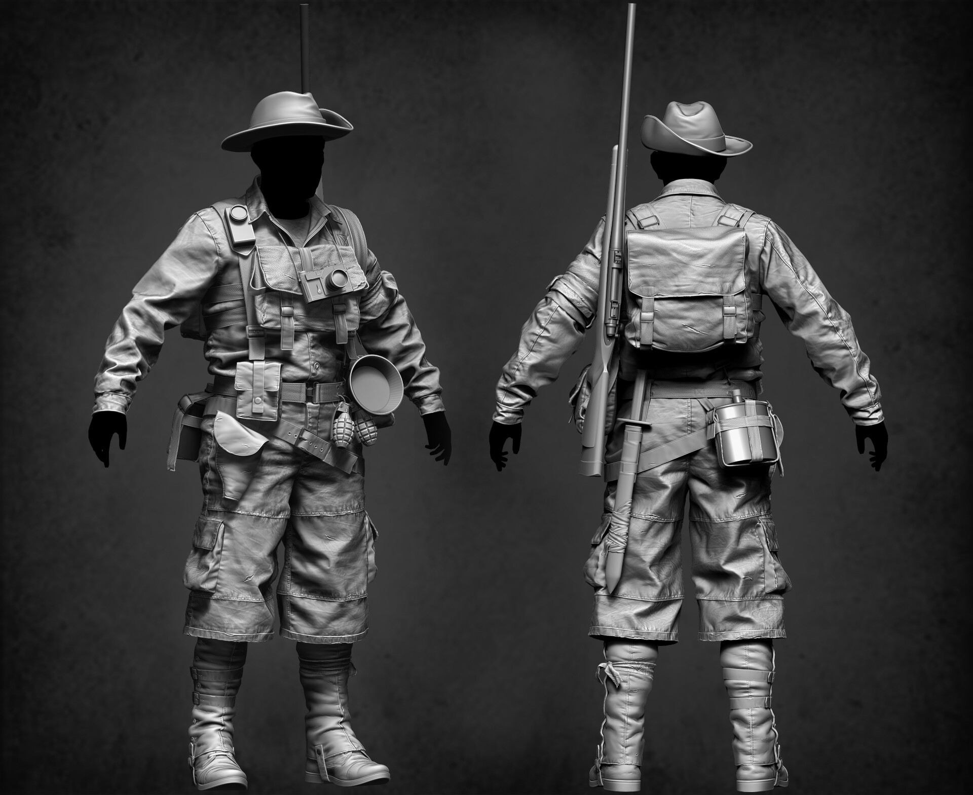 ArtStation - WW1 Infantry Soldier