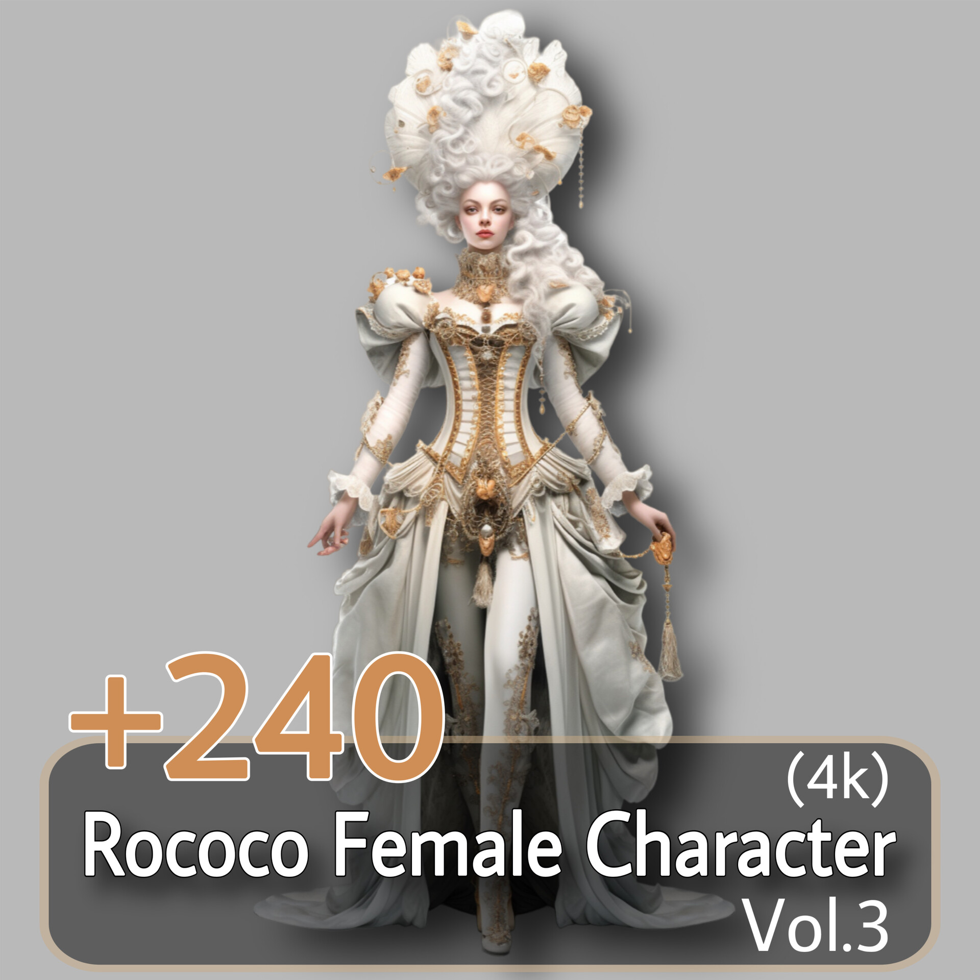 ArtStation - +240 Rococo Female Character Concept(4k)