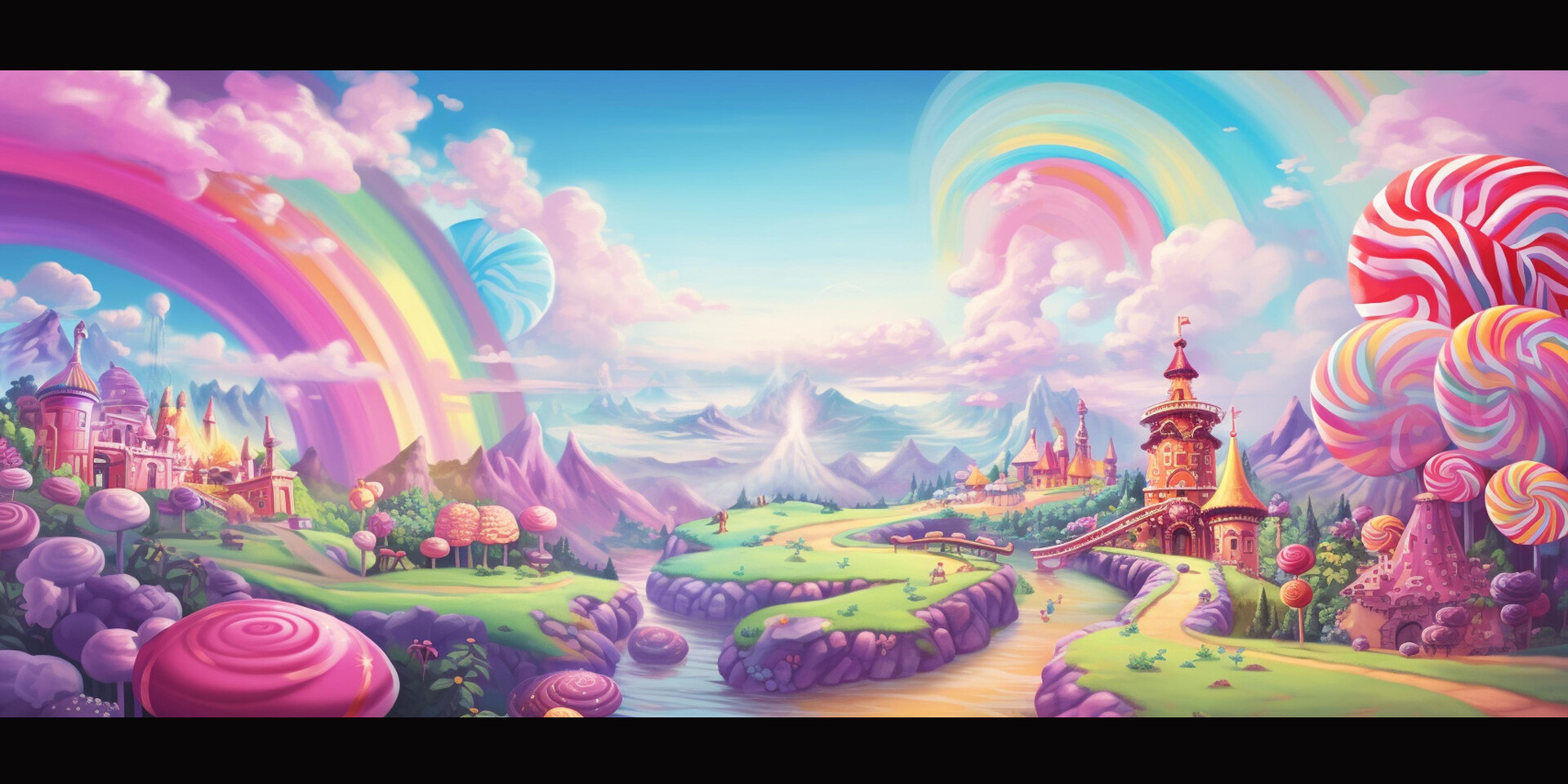 ArtStation - AI 360° Panoramic View-Candyland