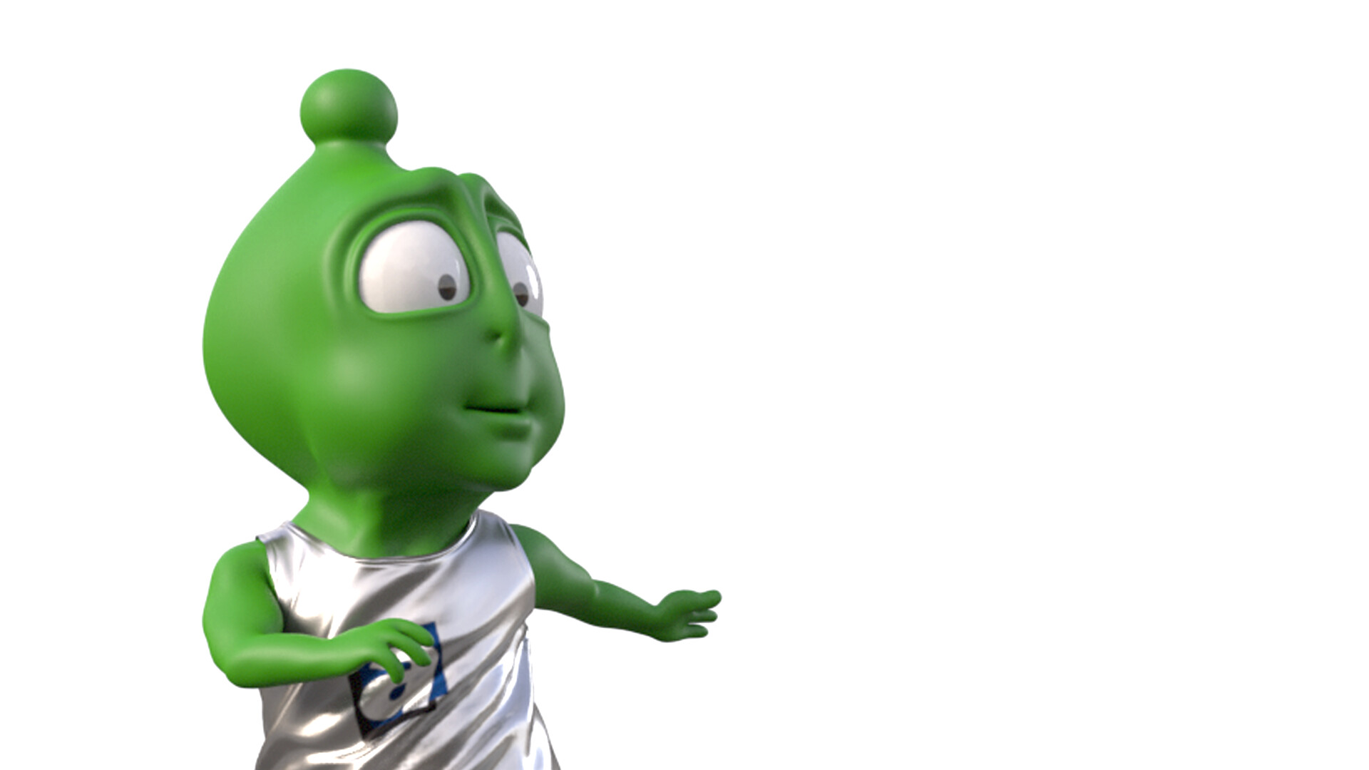 ArtStation - Dancing Alzak - Alza's little green alien mascot dancing