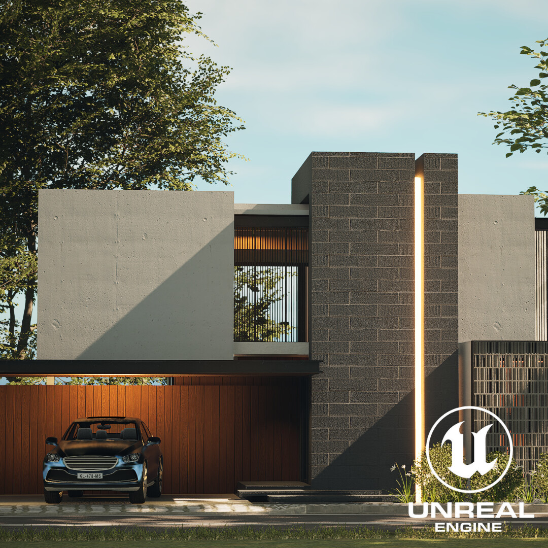 ArtStation - Modern House Render Practice in Unreal Engine 5