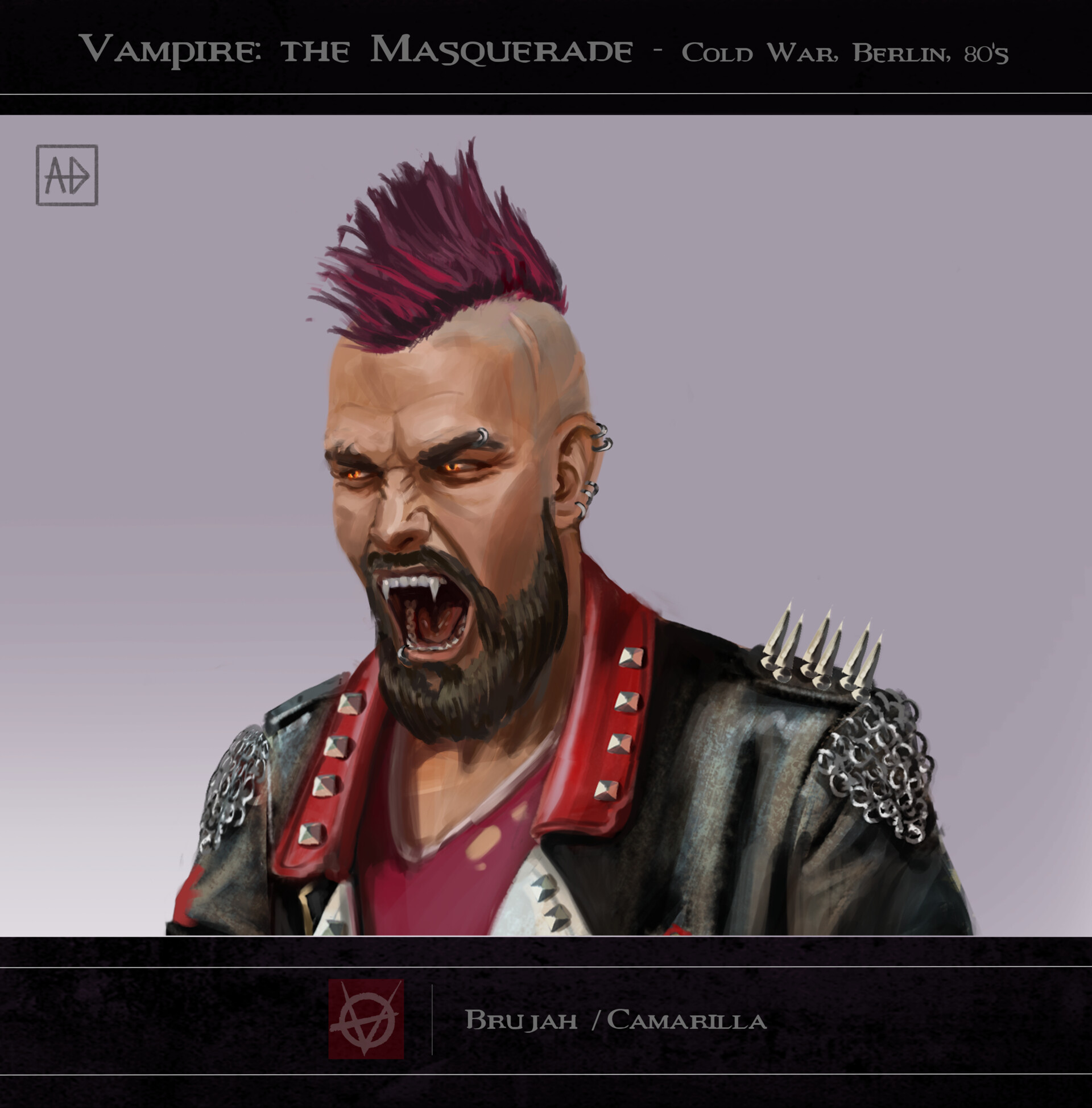 ArtStation - Character design of Brujah man from the Camarilla sect ...