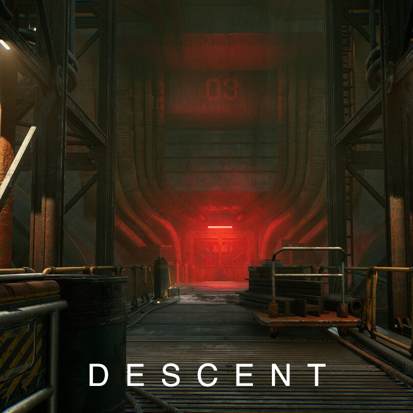 ArtStation - Descent - Industrial Environment Art (UE5) - Free Demo