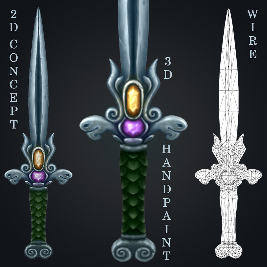 ArtStation - Dagger (hand-paint)