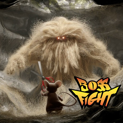 ArtStation - Boss Fight 3D Challenge | Fluff, The Hair Boss