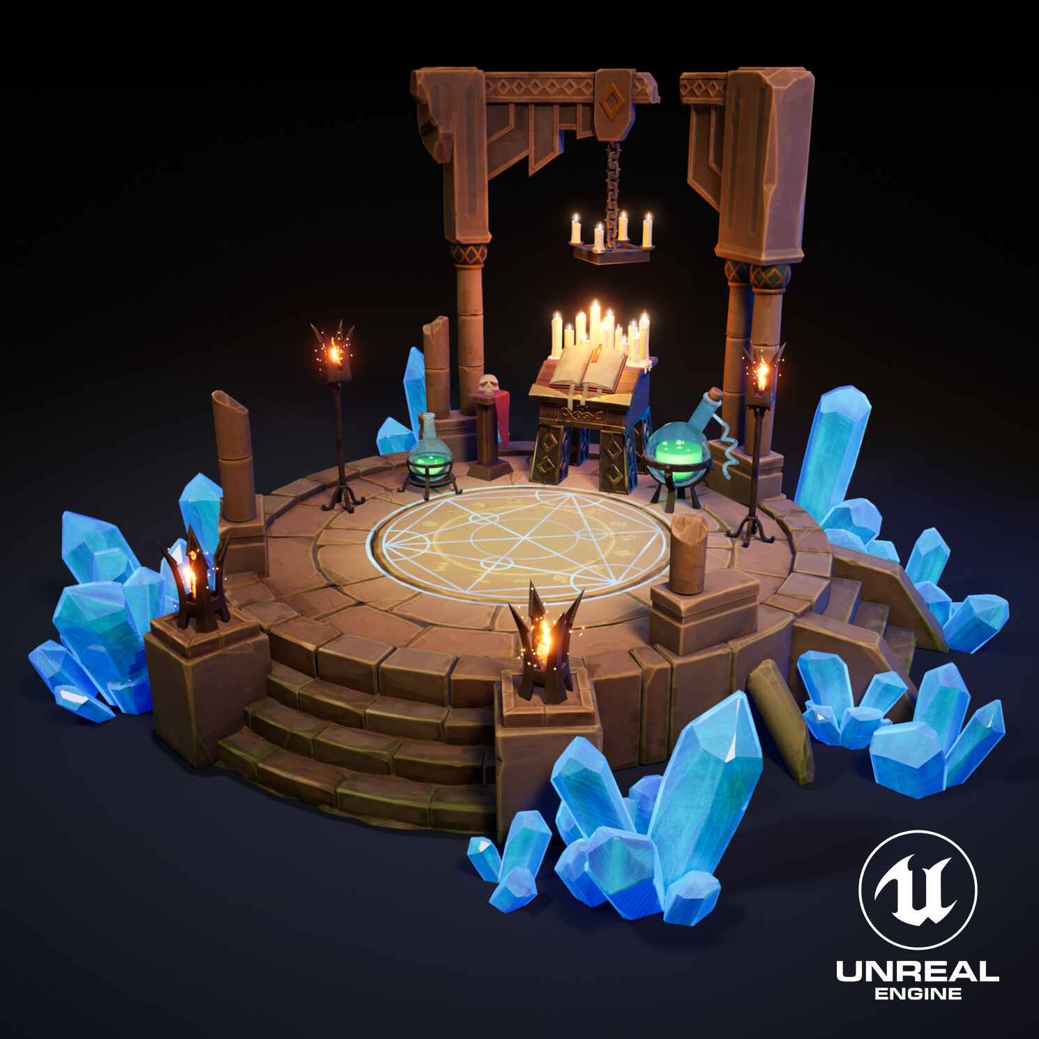 ArtStation - Stylized Crystal Altar