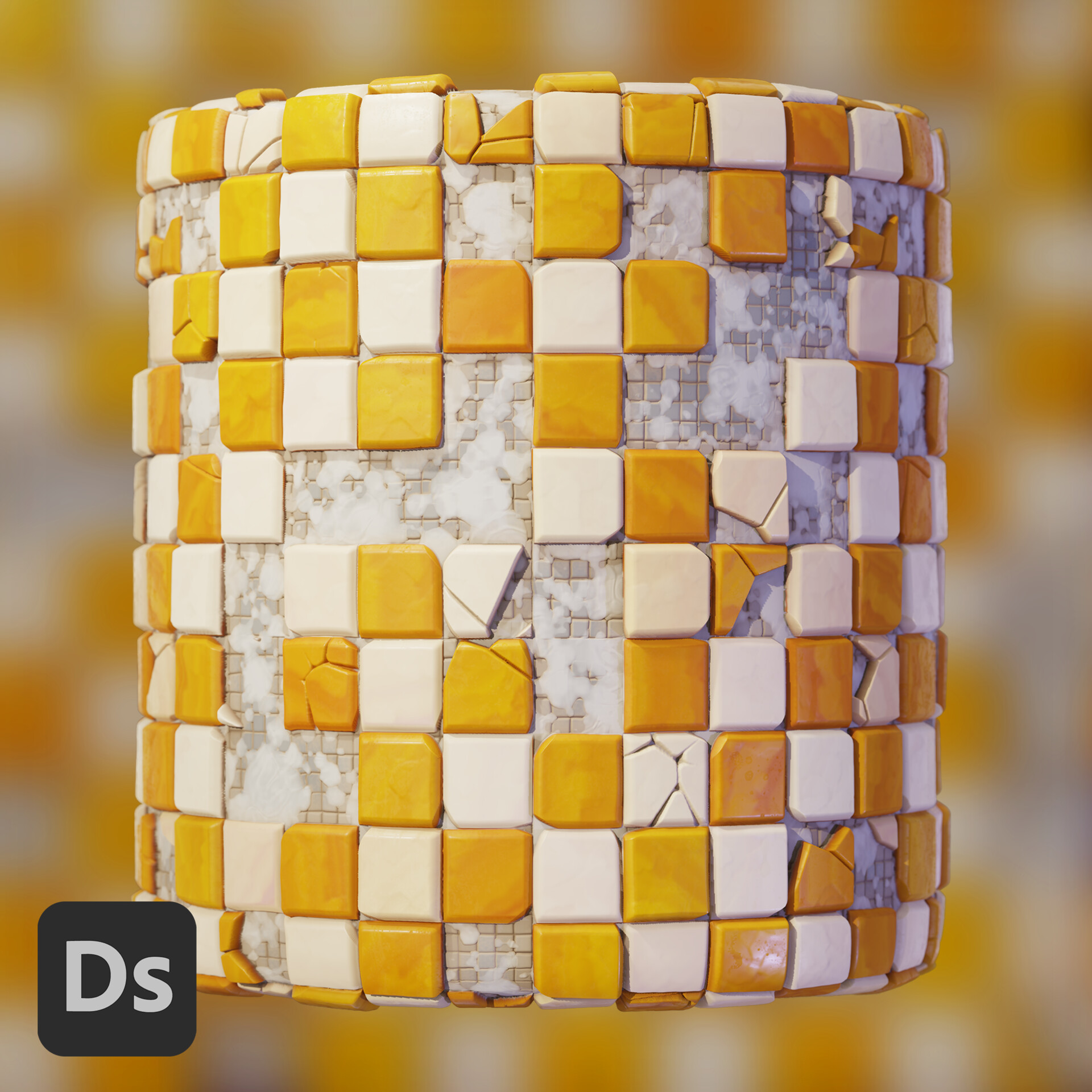 ArtStation - Stylized Checkered Tiles - Substance Designer