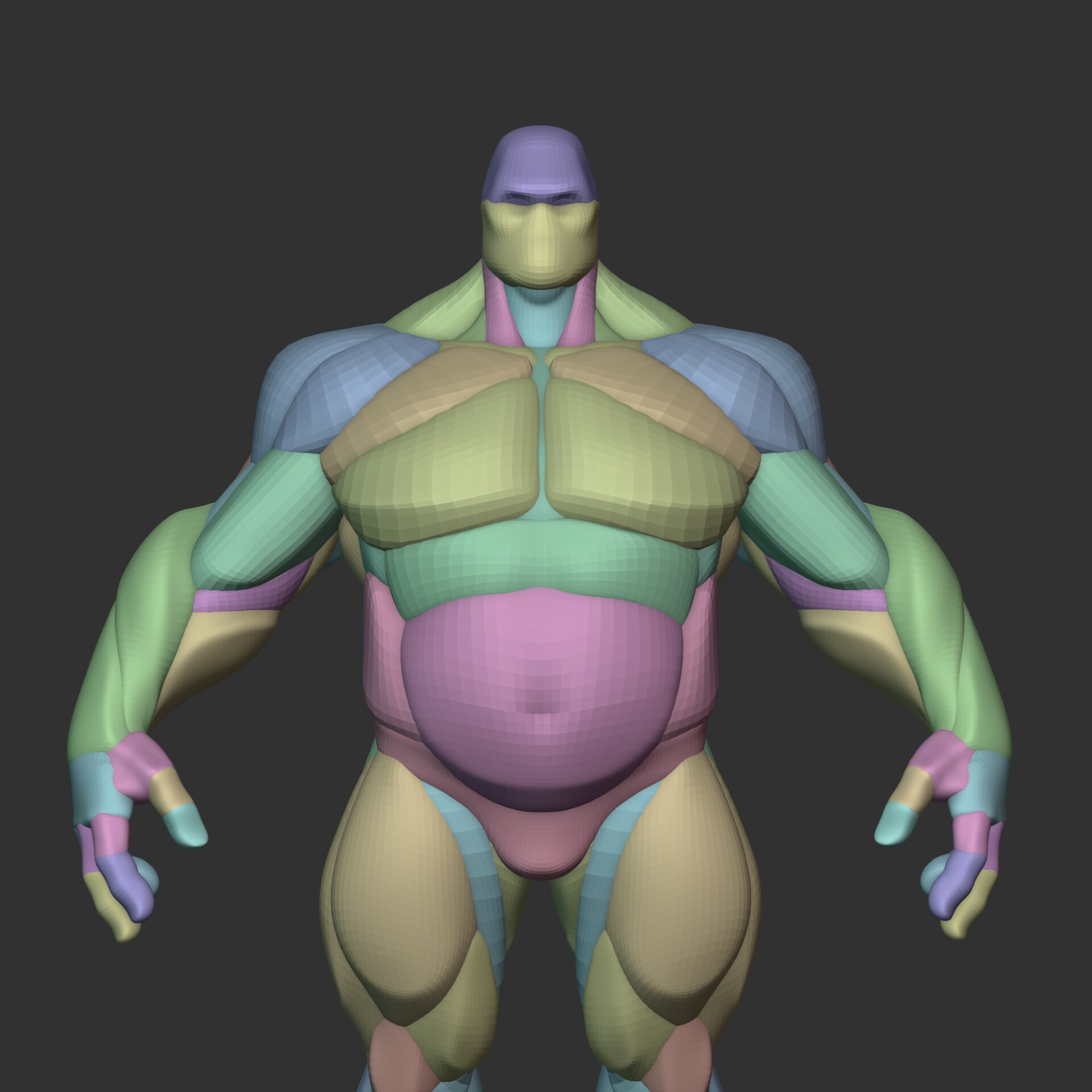 ArtStation - Stylized Thick Anatomy Blockout