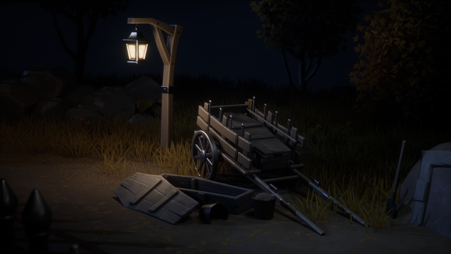 ArtStation - Stylized Graveyard Lighting