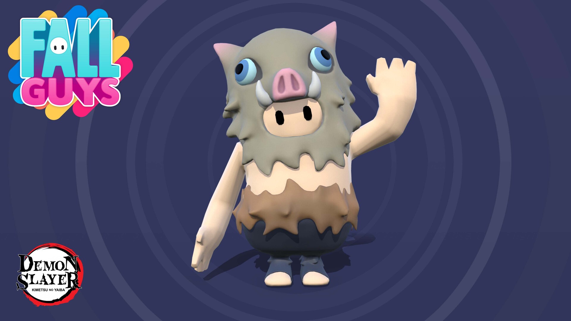 ArtStation - Fall guys skin Inosuke fanart