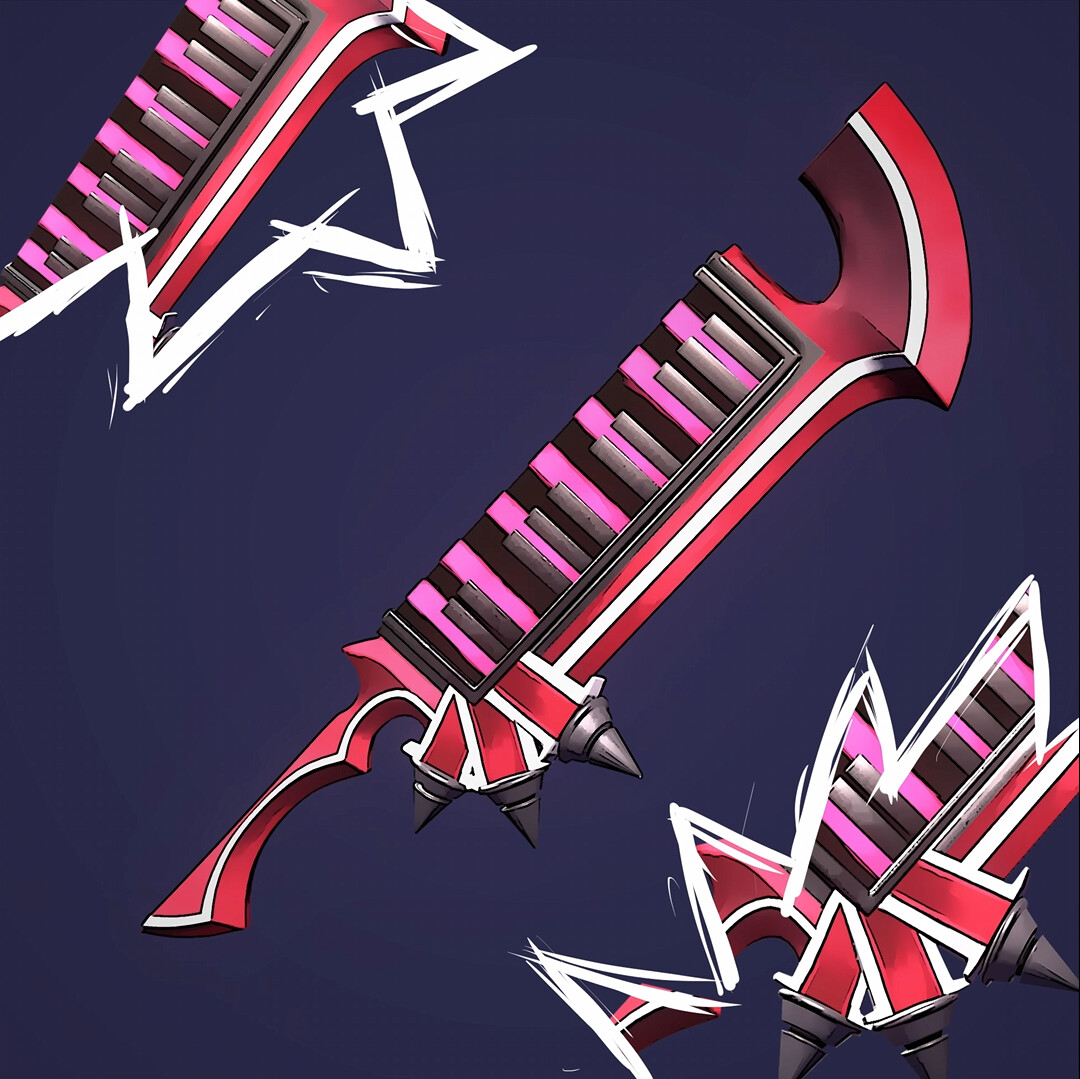 ArtStation - Musical Weapon - Piano Sword
