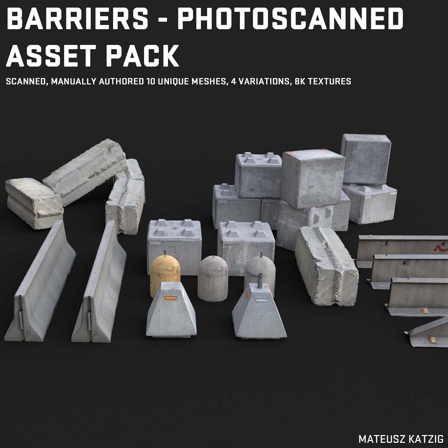 ArtStation - Barriers - Photoscanned Asset Pack