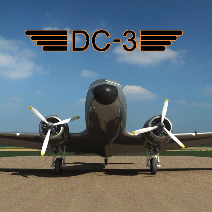 ArtStation - DC-3 Aircraft