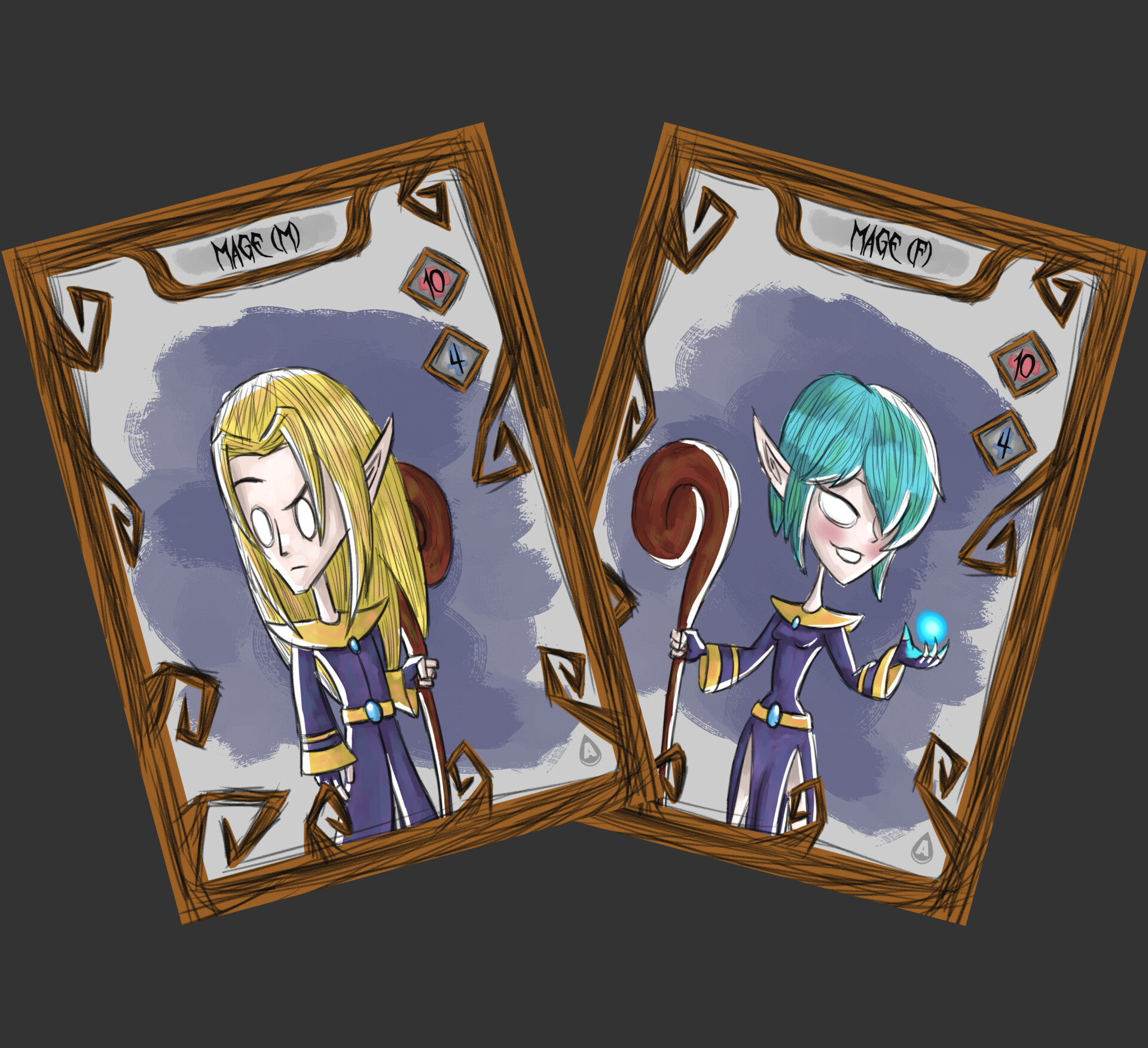 ArtStation - DarkToonTasy Card (Mage)