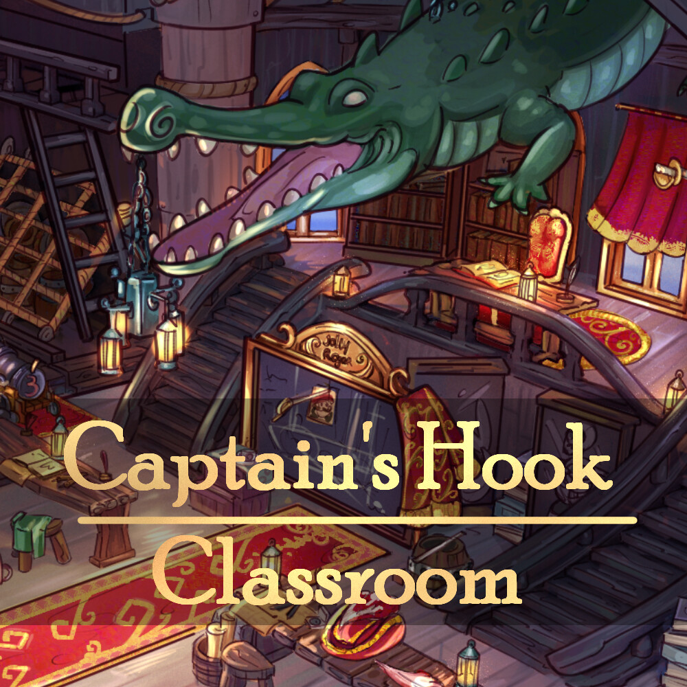 ArtStation - Environment Concept Design - Captain's Hook Classroom