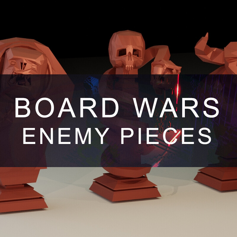 ArtStation - LOW POLY ENEMY PIECES | BOARD WARS ART