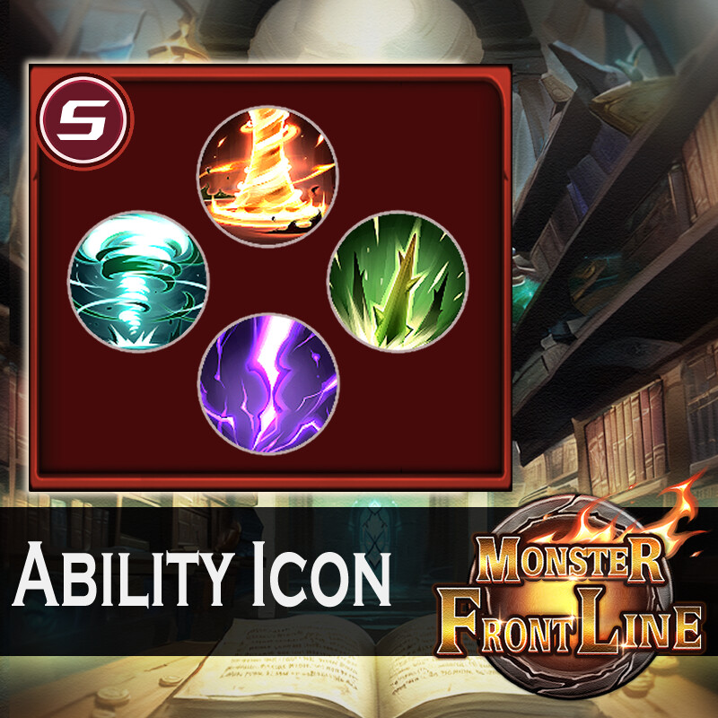ArtStation - Monster FrontLine _ Ability Icon (Rank S)