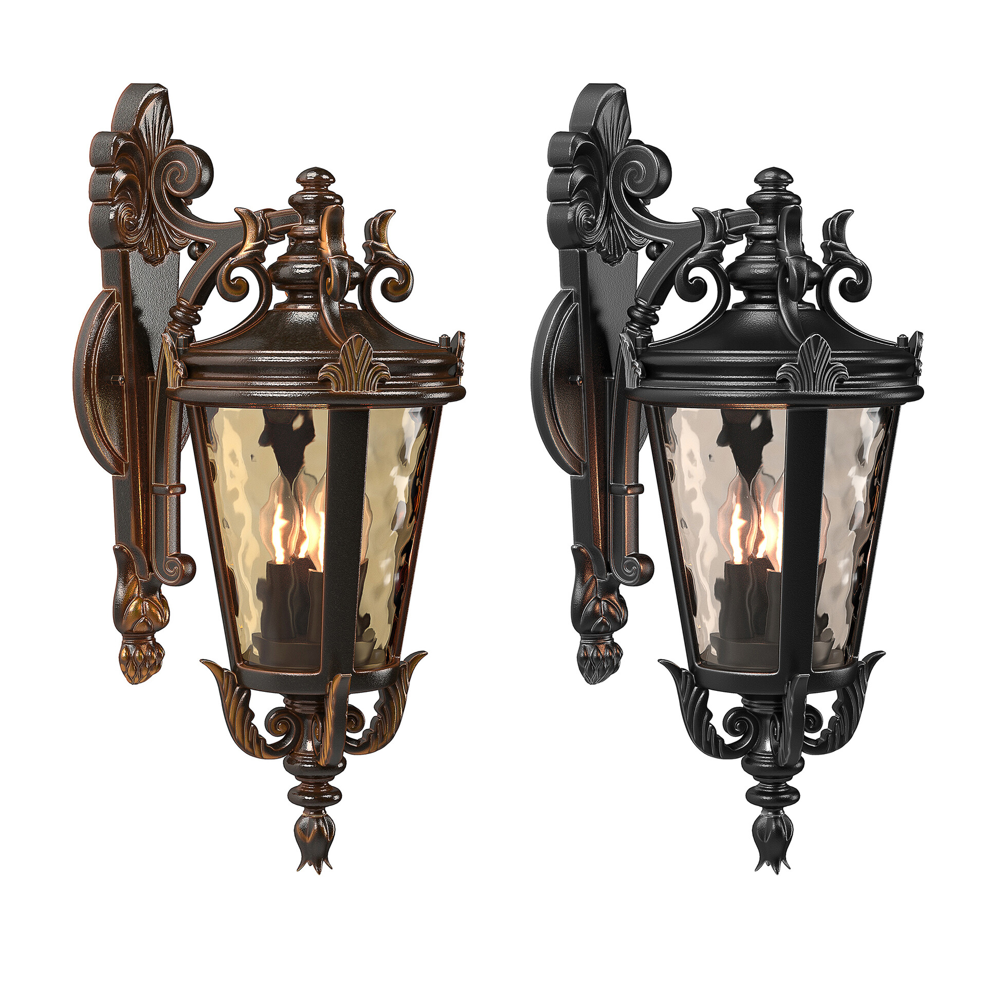 ArtStation - Outdoor Wall Light Fixture Warm Bronze 3D model