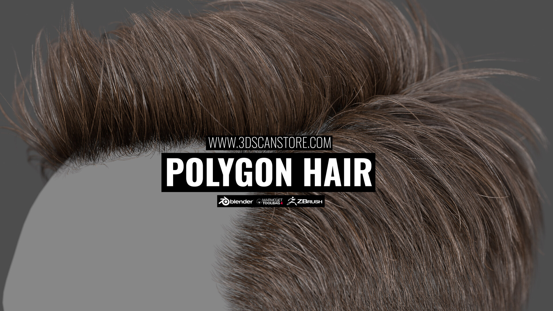 ArtStation - 3 Polycard Hair Styles