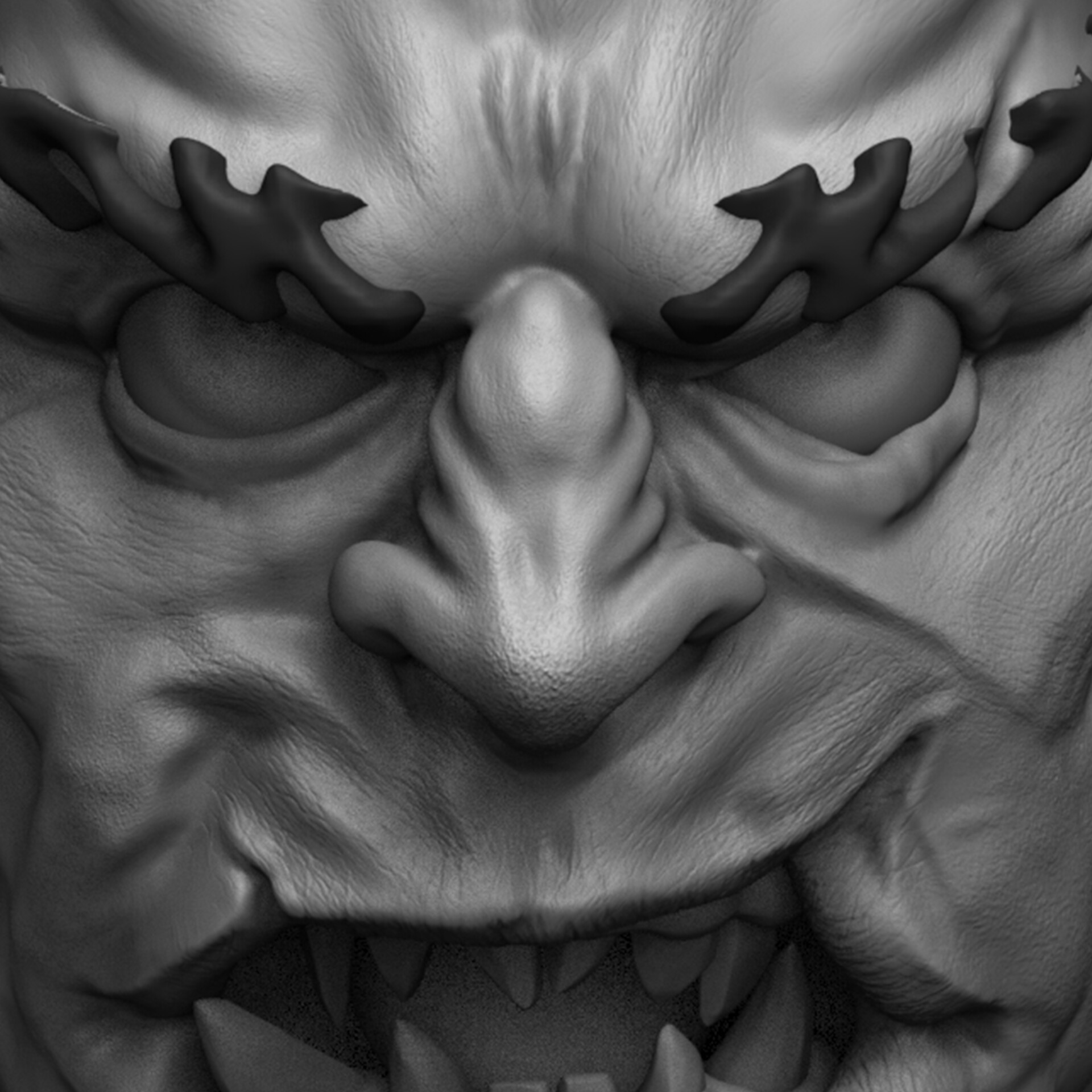 ArtStation - Orcs head sculpt practice