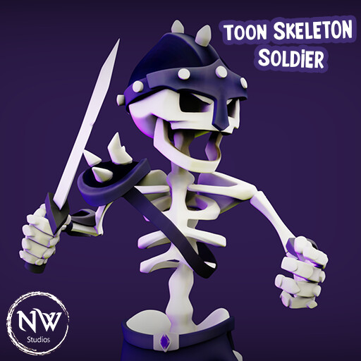 ArtStation - Stylized Skeleton Soldier