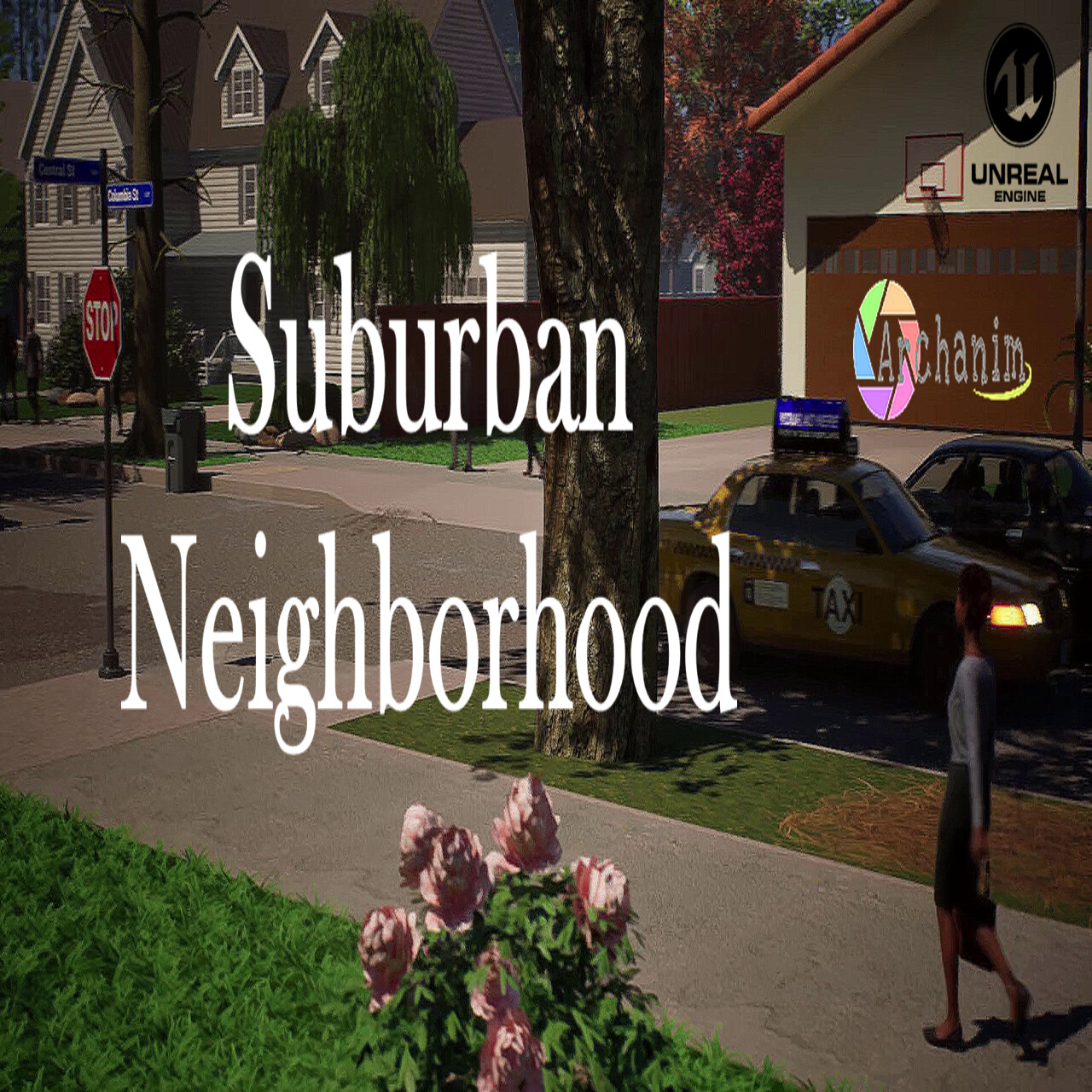 ArtStation - Suburban Neighborhood. Level design in UE5