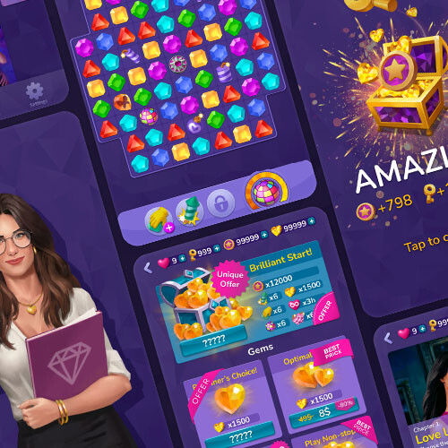 ArtStation - Match 3 game UI