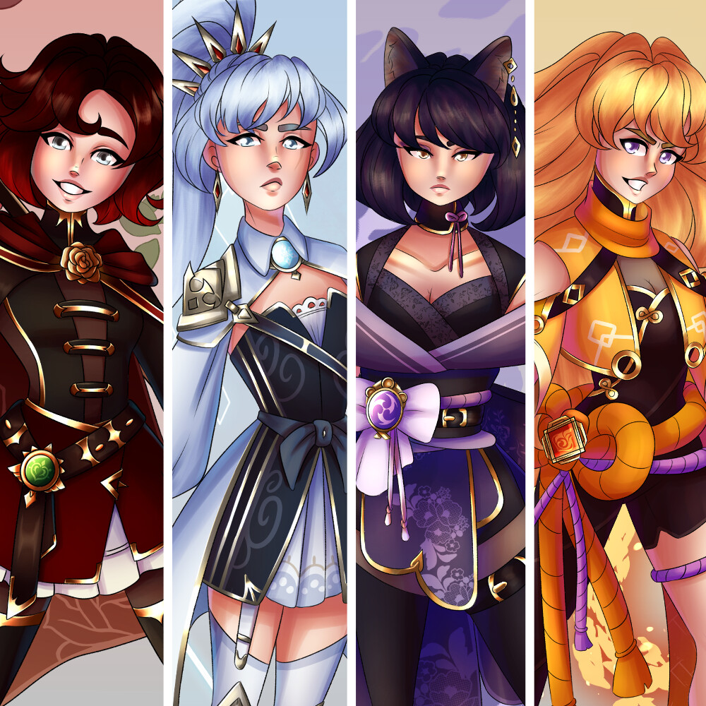 ArtStation - RWBY x Genshin Impact (crossover fanart)