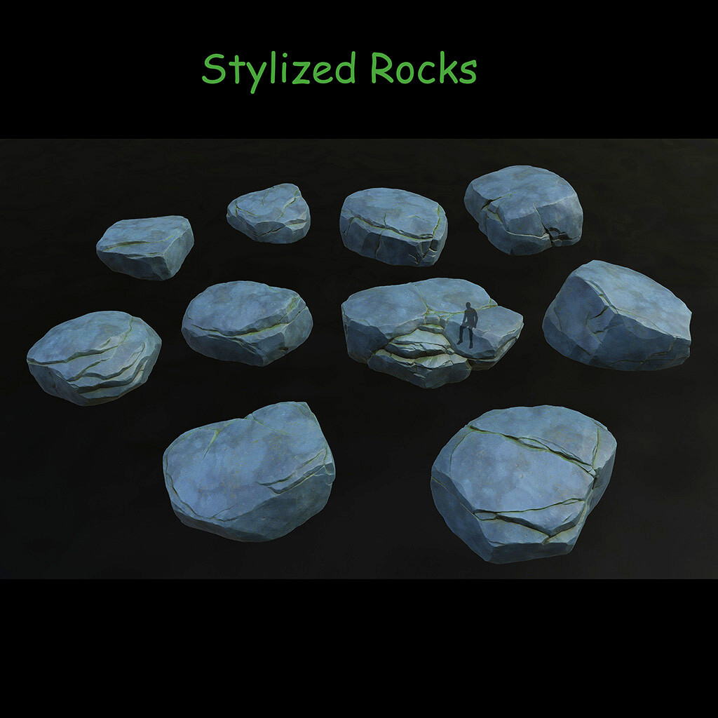 ArtStation - Anime style rocks