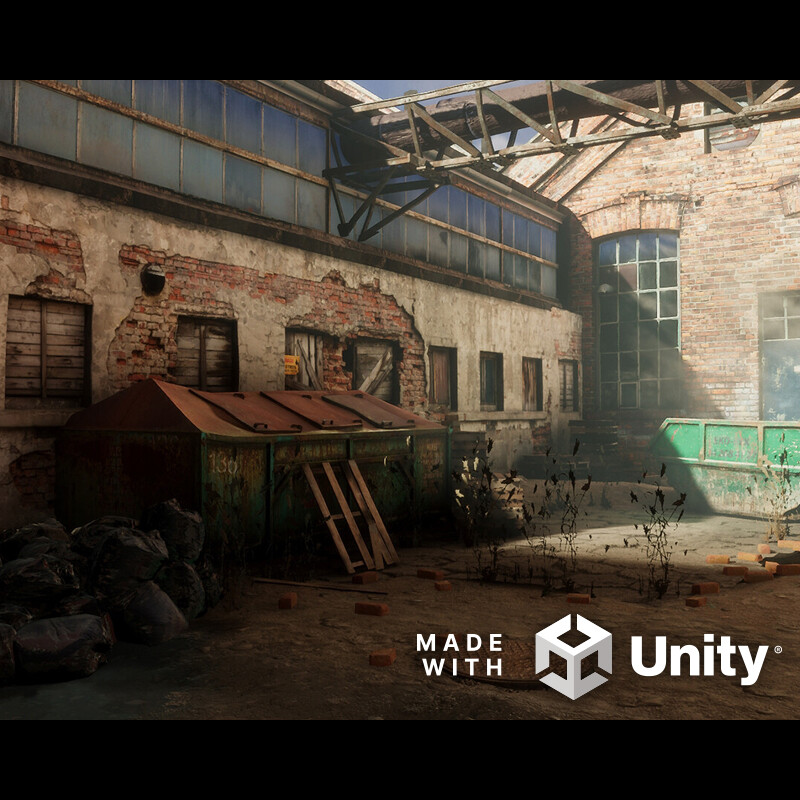 ArtStation - [UNITY][SCANS] Abandoned Factory Buildings - Day/Night Scene
