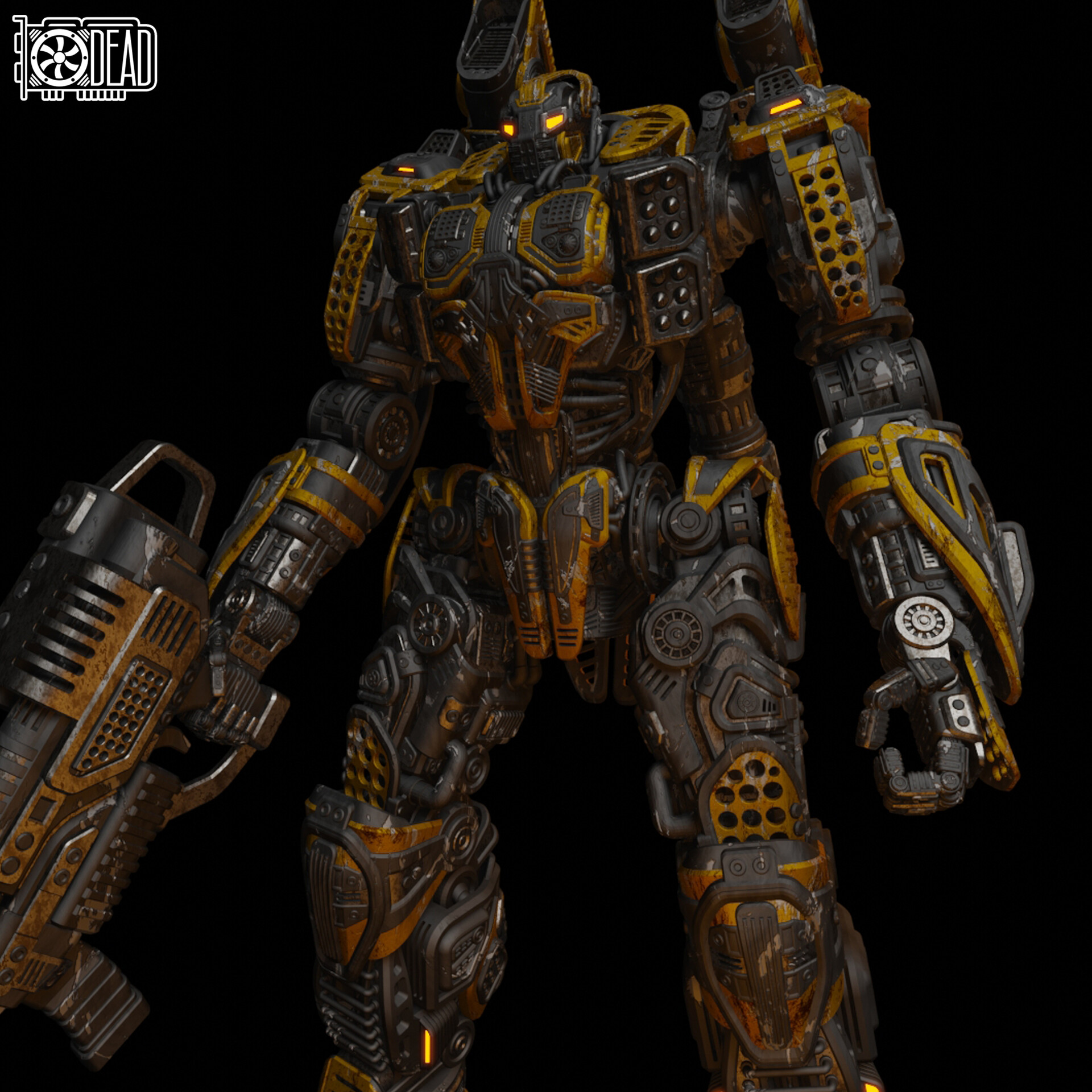 ArtStation - Blender Modeling Robot - Mecha Gun Concept - MECHWAR Y-X09