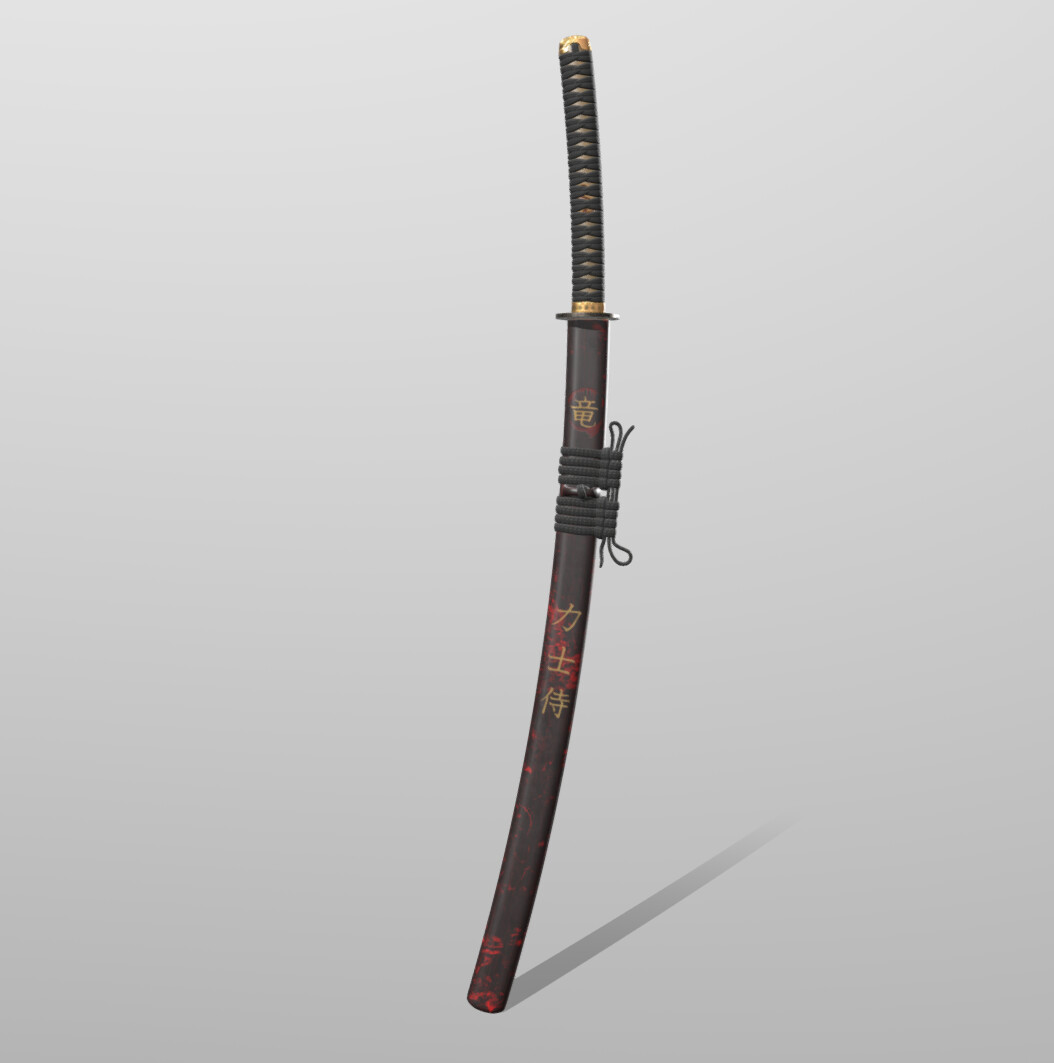 ArtStation - Highly detailed Katana Sword - Weapons 3D Concept