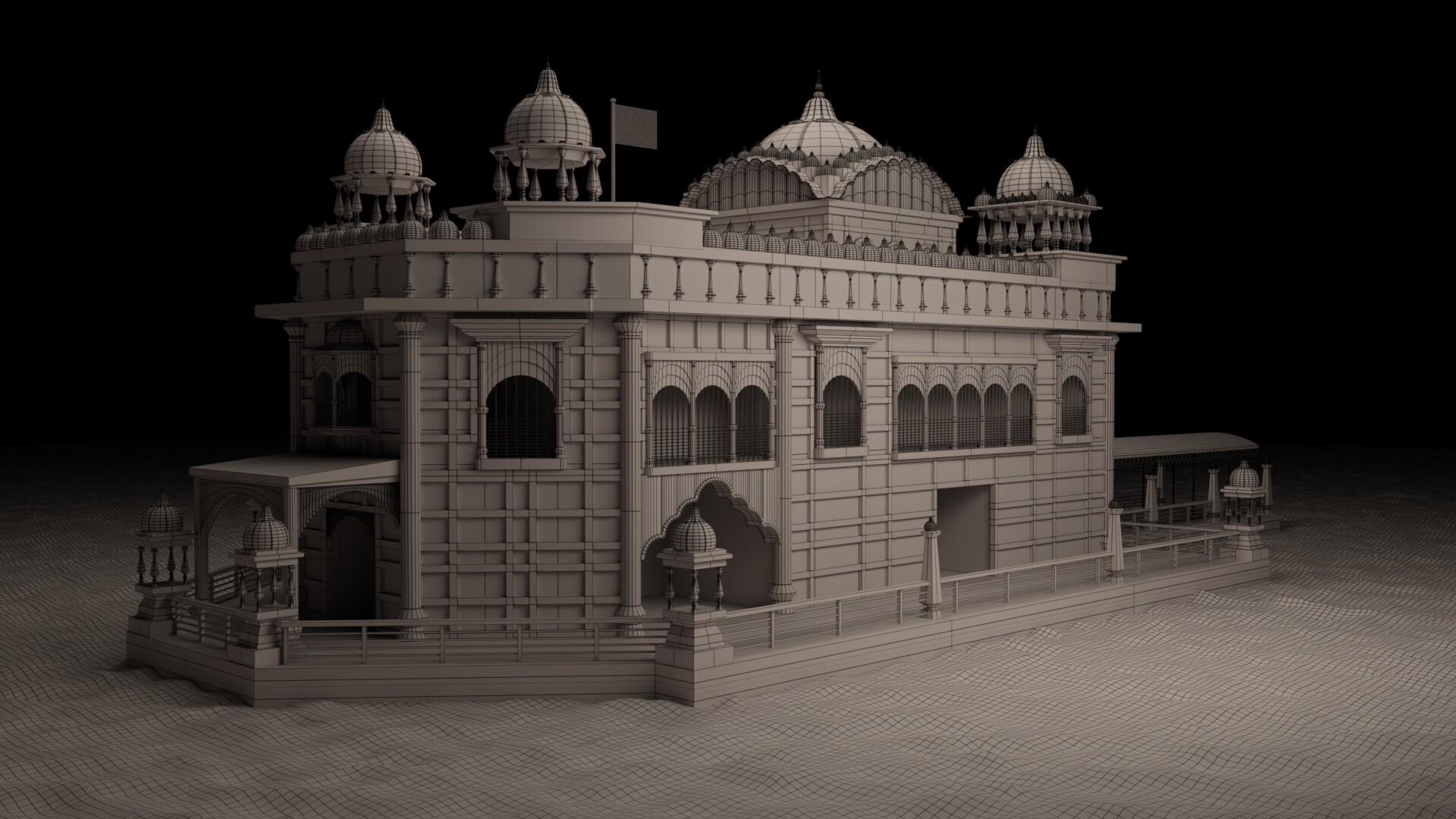 ArtStation - Golden temple 3D modeling